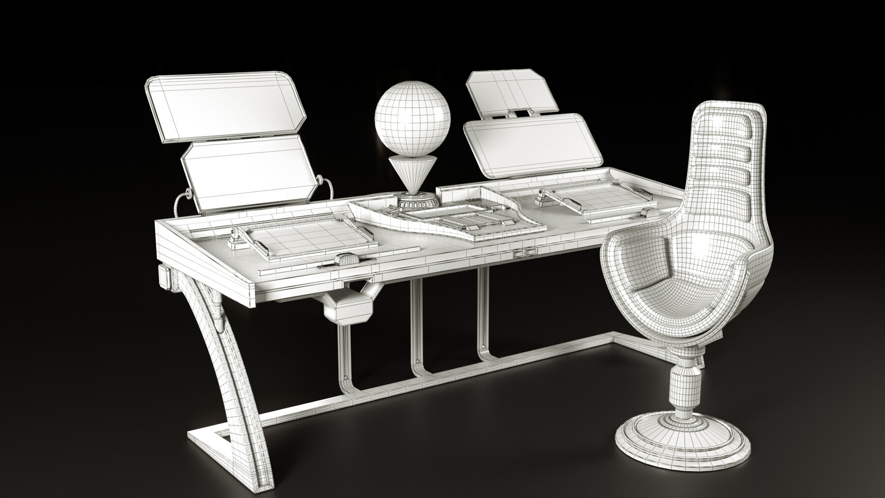 ArtStation - Control panel desk 3D - scifi panel model | Resources