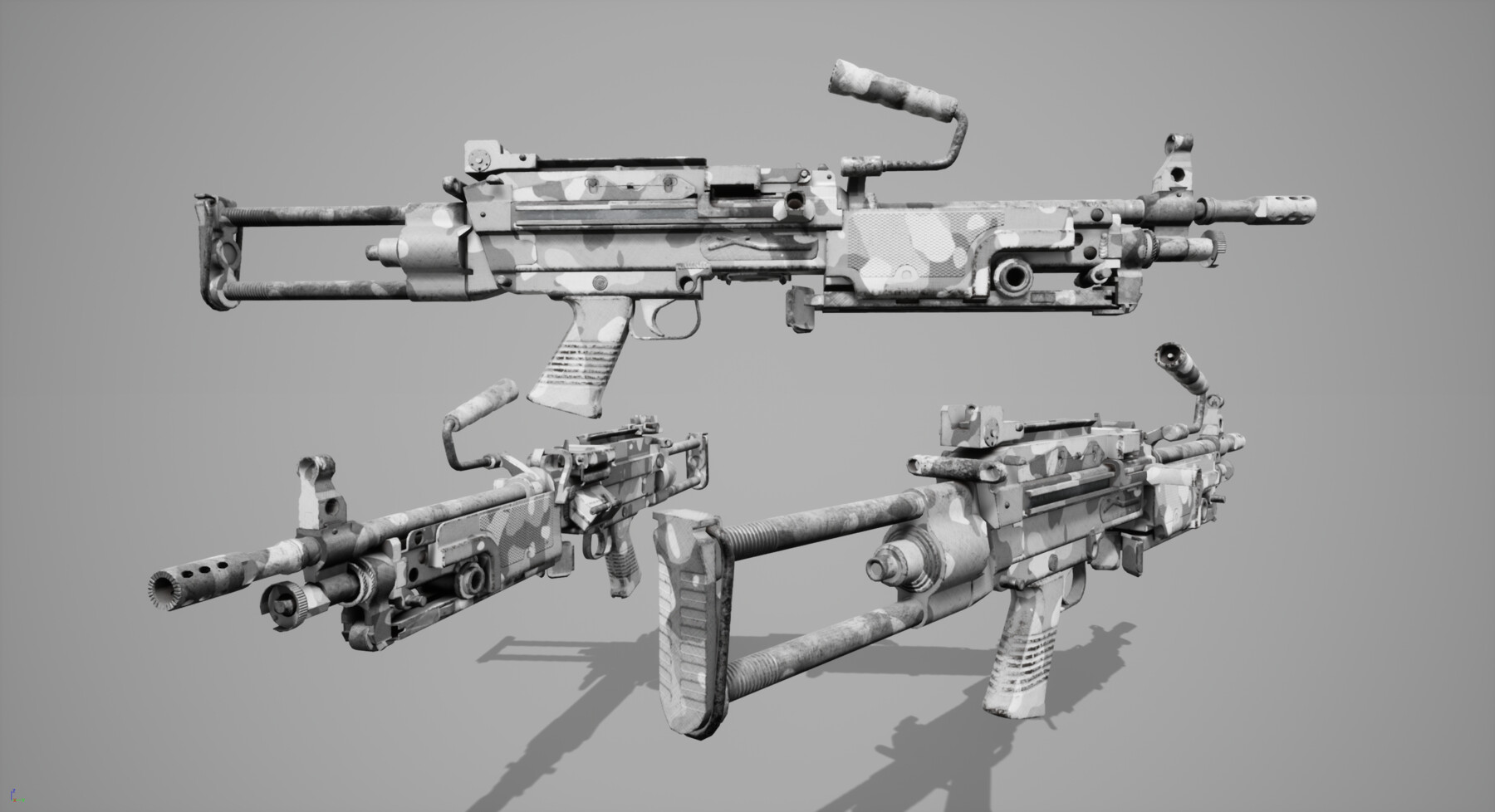 ArtStation - High Detail LMG with extra skins | Game Assets