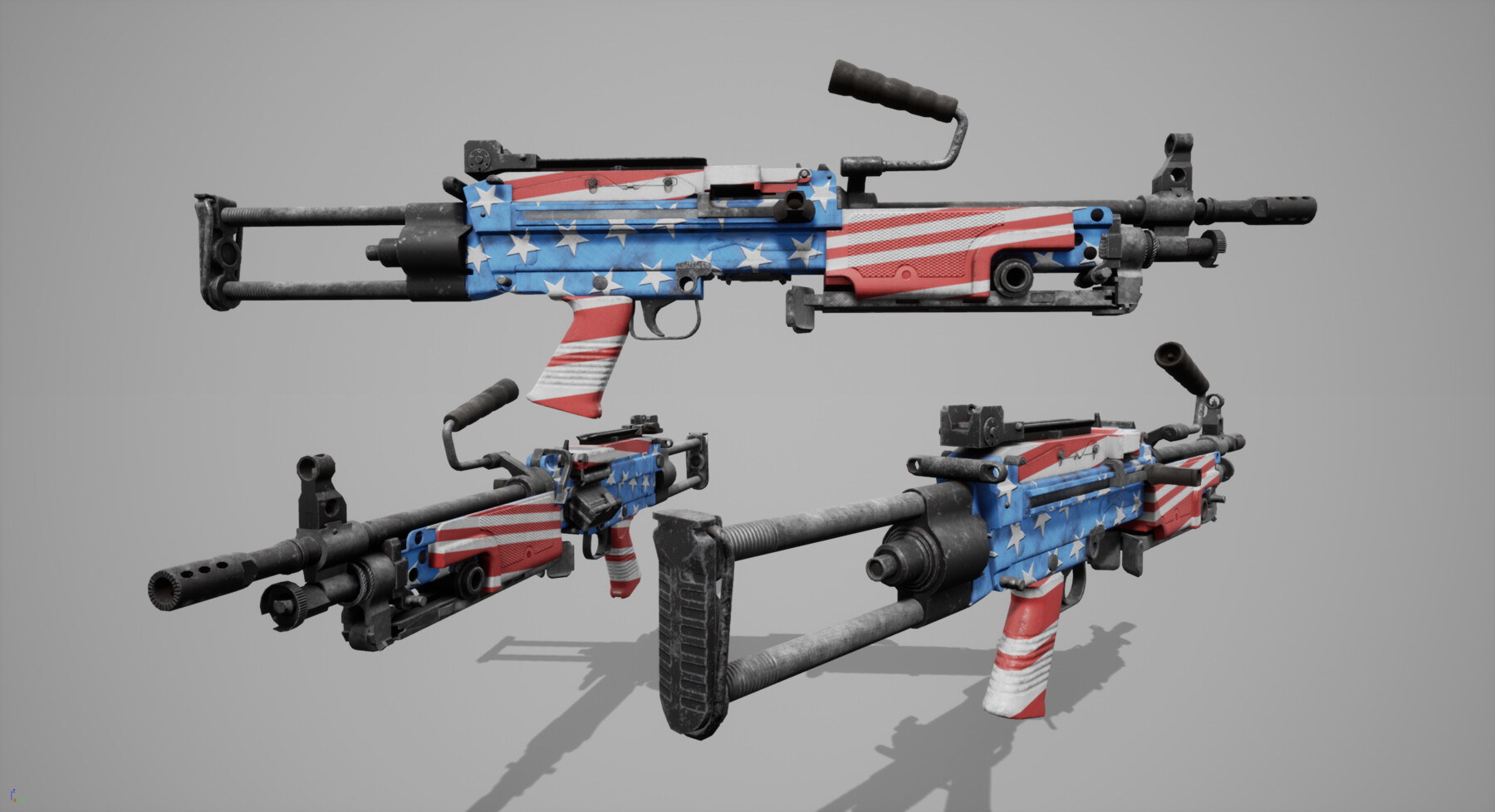 ArtStation - High Detail LMG with extra skins | Game Assets
