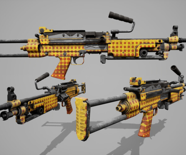 ArtStation - High Detail LMG with extra skins | Game Assets