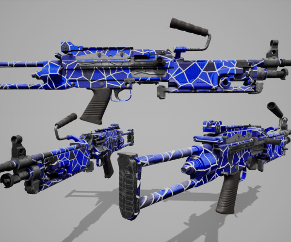 ArtStation - High Detail LMG with extra skins | Game Assets