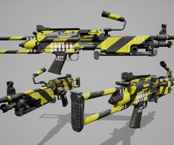 ArtStation - High Detail LMG with extra skins | Game Assets