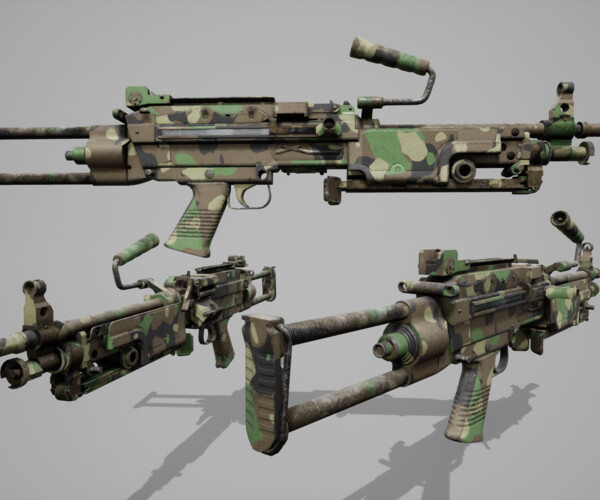 ArtStation - High Detail LMG with extra skins | Game Assets