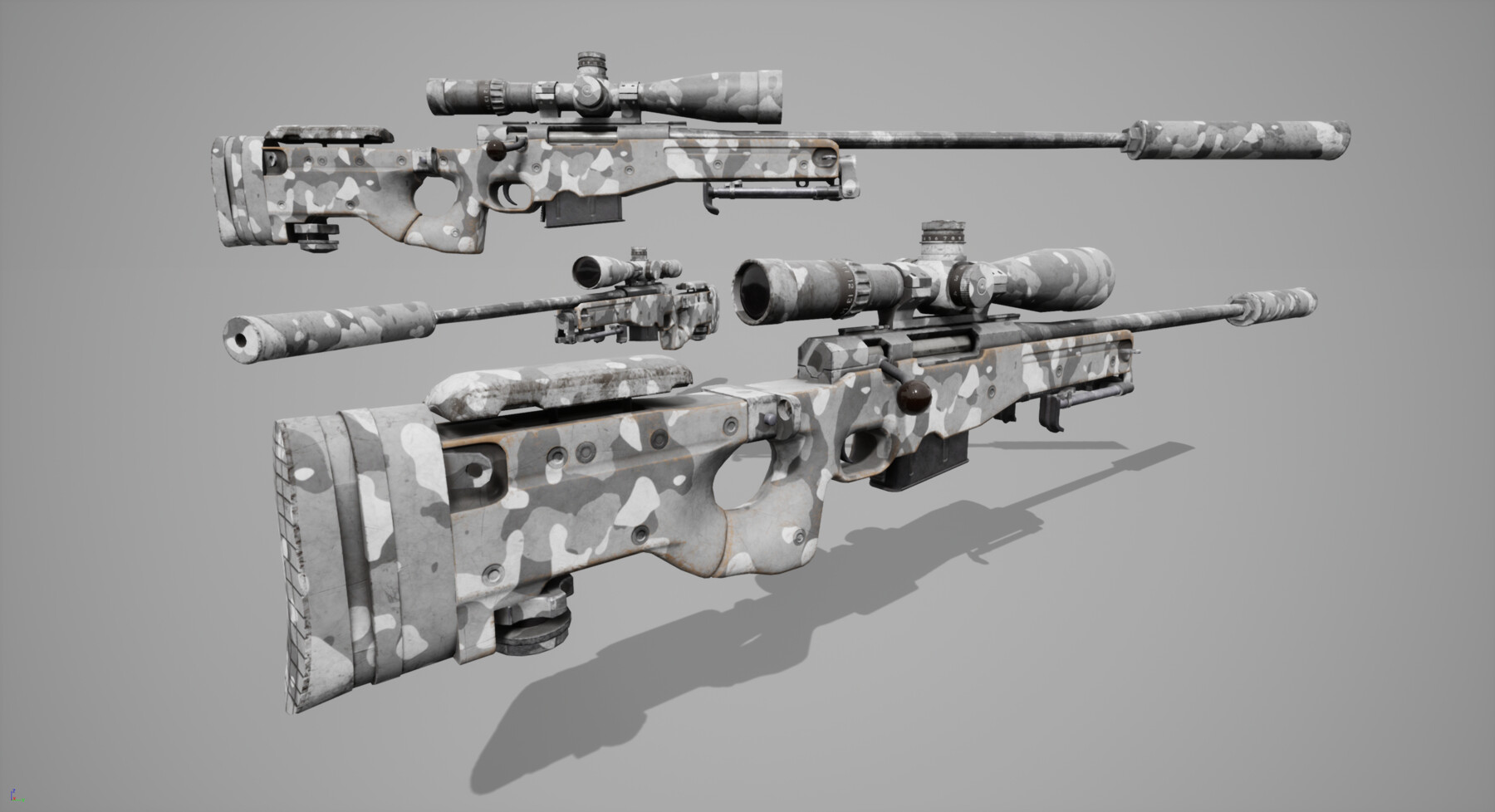 ArtStation - High Detail Sniper with extra skins | Game Assets