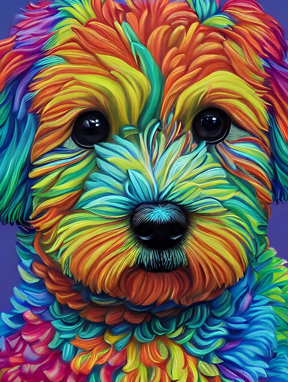 ArtStation - Iridescent Holographic Dog 3 | Artworks
