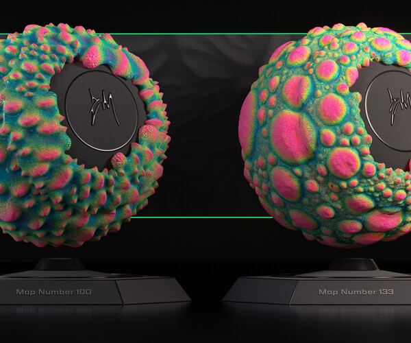 ArtStation - 200 Organic Ai Displacement Map Pack | Resources