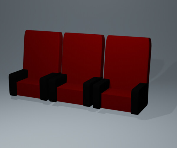 ArtStation - CINEMA SEAT 3D MODEL | Game Assets