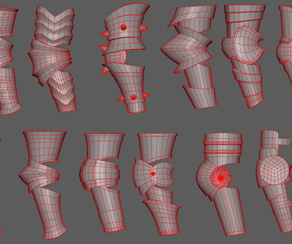 ArtStation - Vambrace Highpoly and Lowpoly (With UVs) Vol 2 | Resources