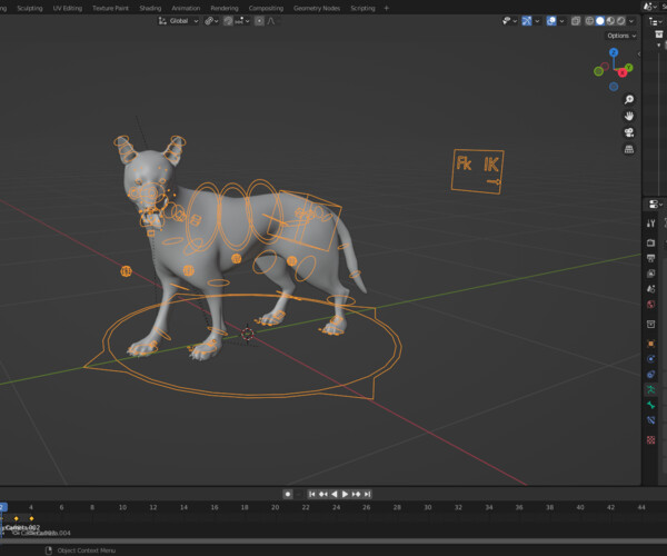 ArtStation - Fur Gray Wolf Rigged and Animated in Blender | Game Assets