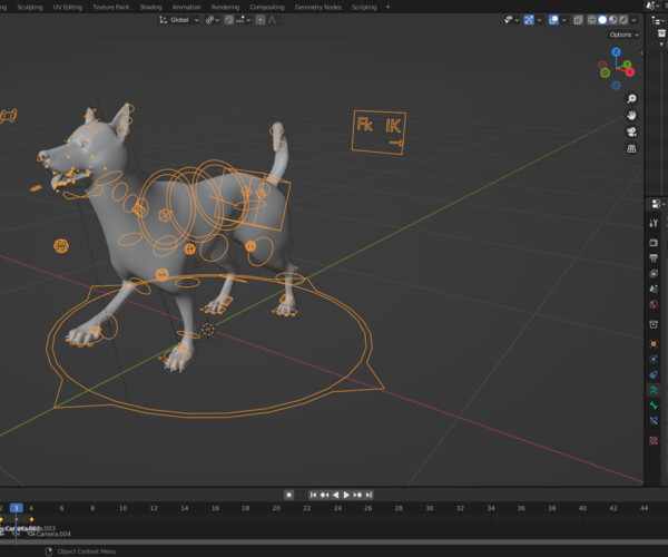 ArtStation - Fur Gray Wolf Rigged and Animated in Blender | Game Assets
