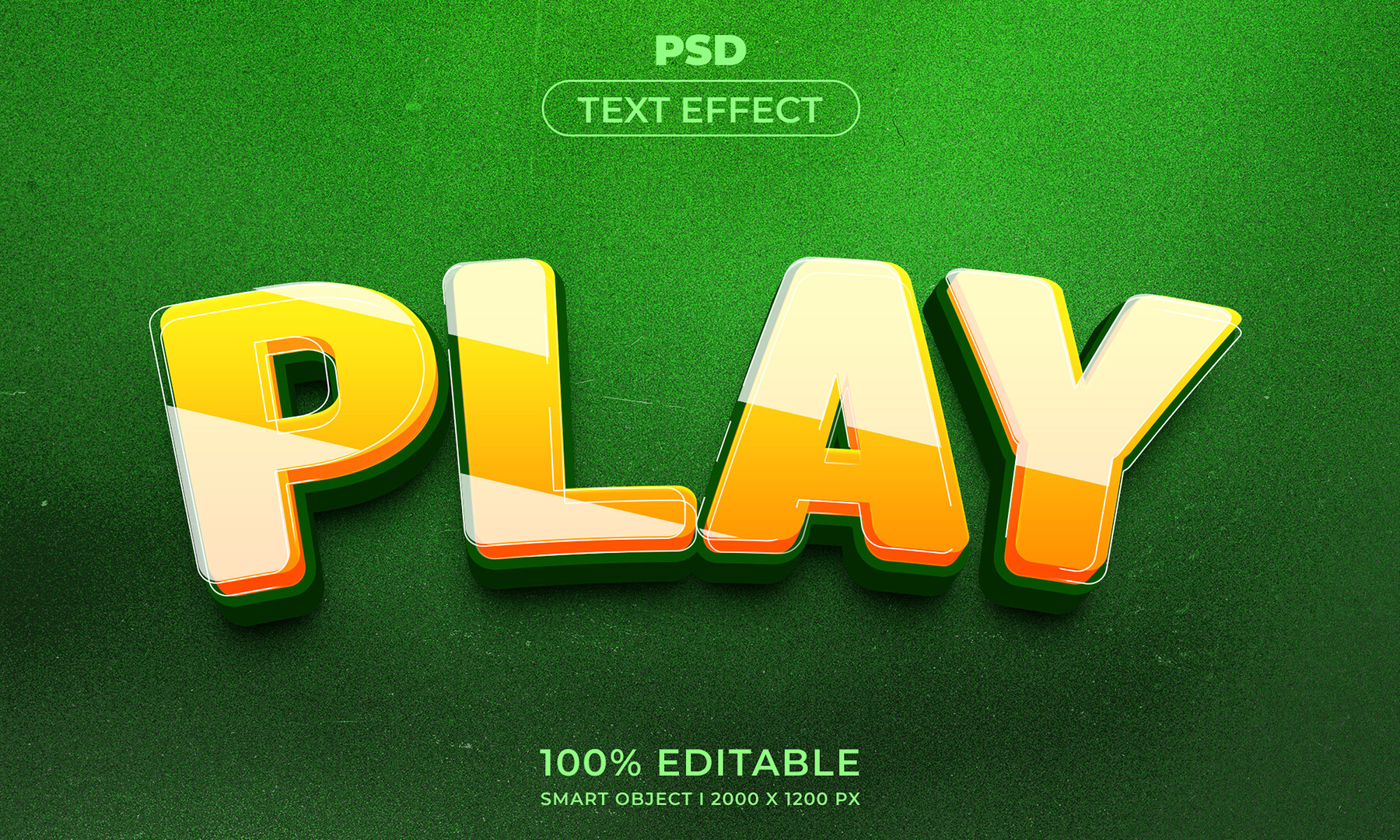 ArtStation - 3D Play PSD fully editable text effect. Layer style PSD ...