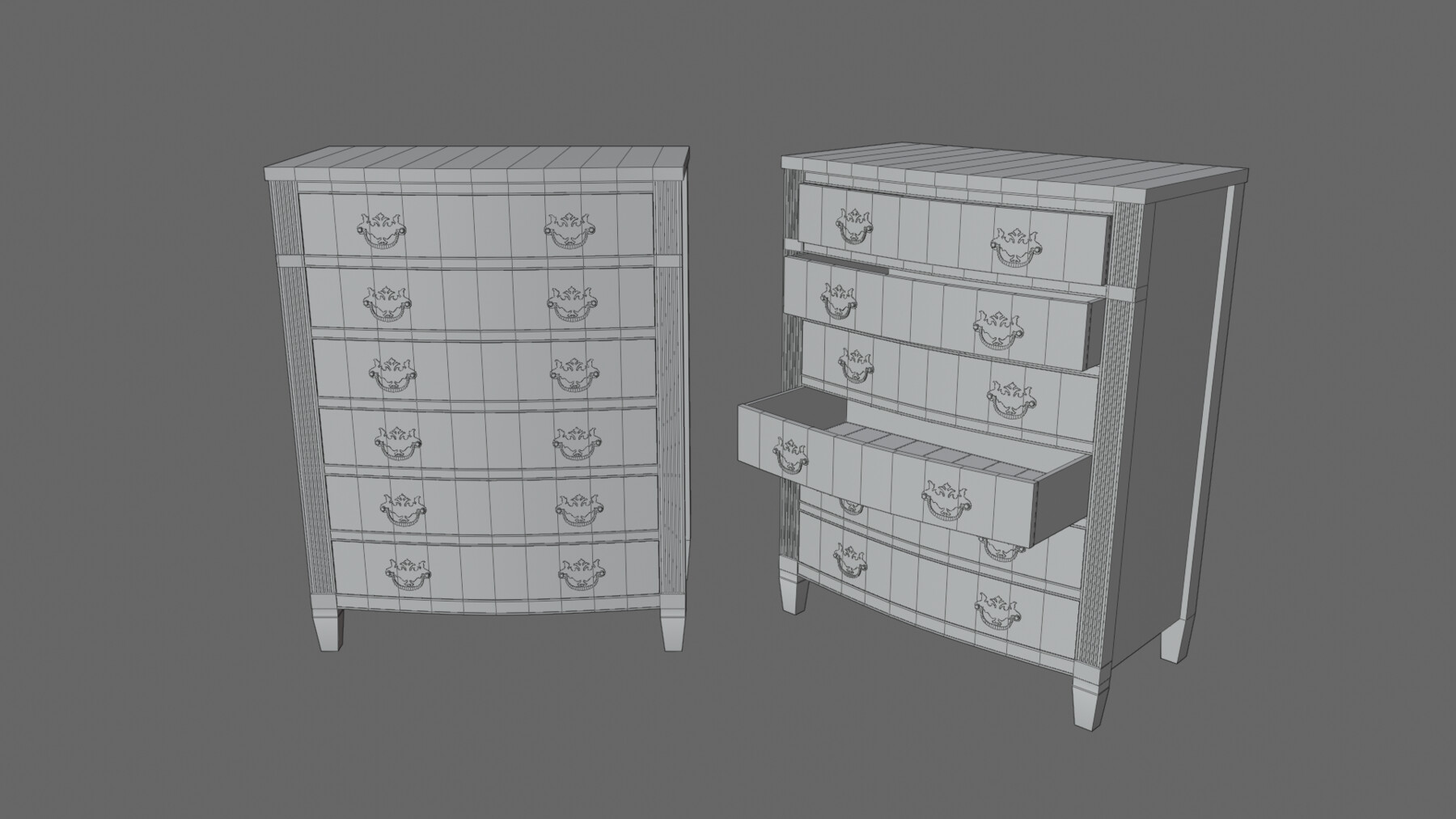 ArtStation - Dresser Set | Game Assets