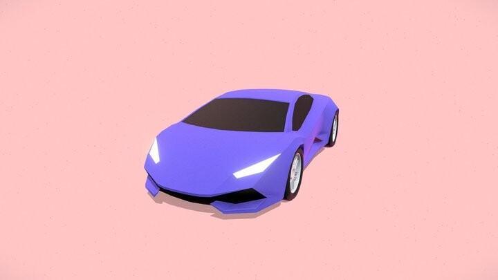 ArtStation - FREE Italian Sport Car Cartoon (Low Poly) | Resources