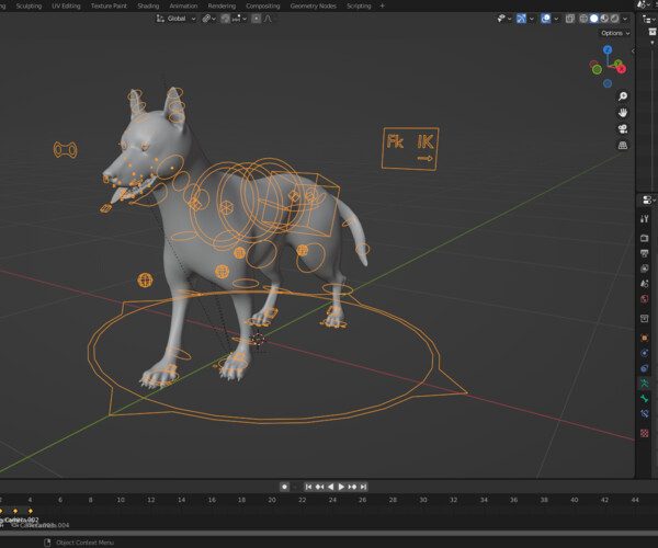 ArtStation - Fur Wolf Rigged and Animation V02 in Blender | Game Assets