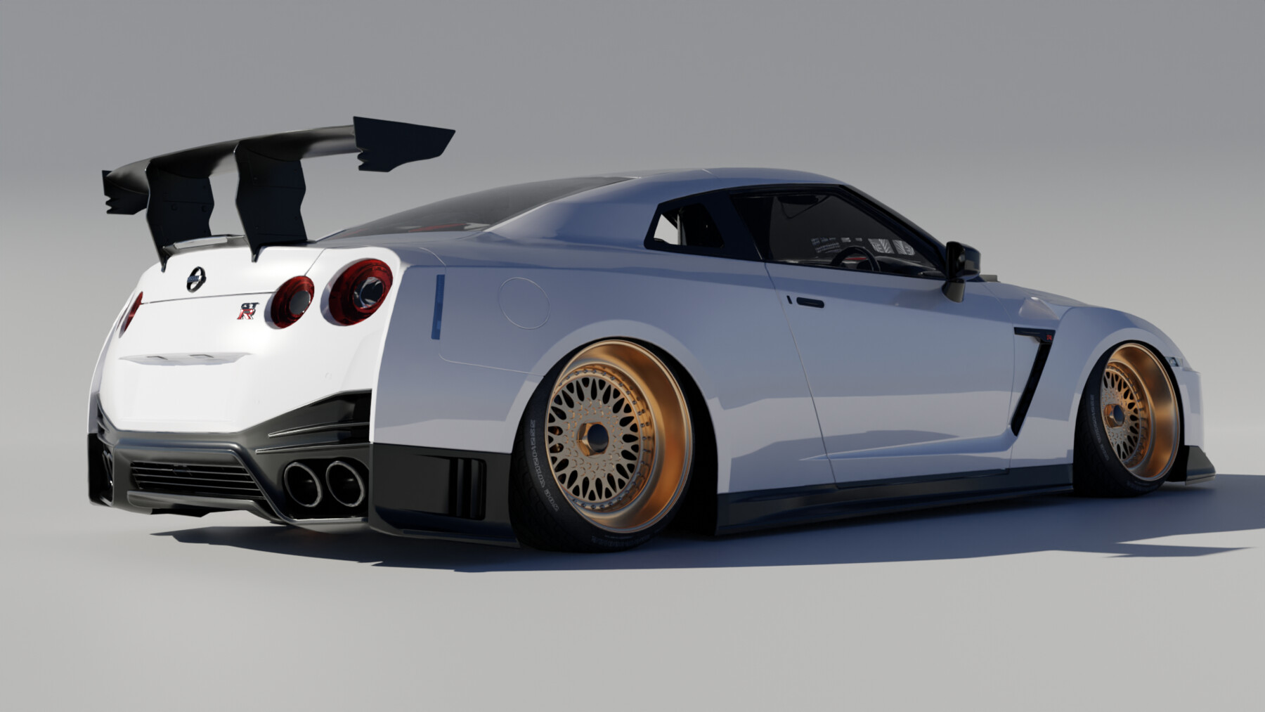 ArtStation - Nissan GT-R R35 JDM Style HIGHPOLY CUSTOM DESIGN 3D model ...