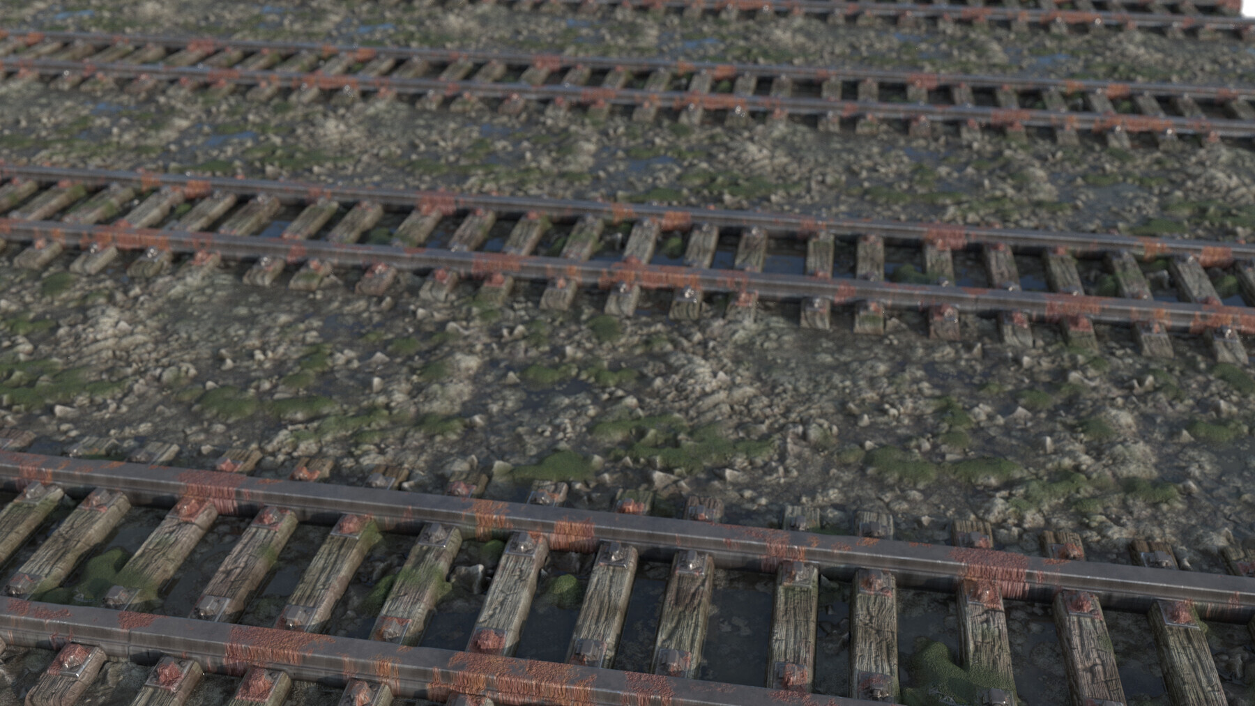 ArtStation - Railway Tracks Material + SBS File | Game Assets