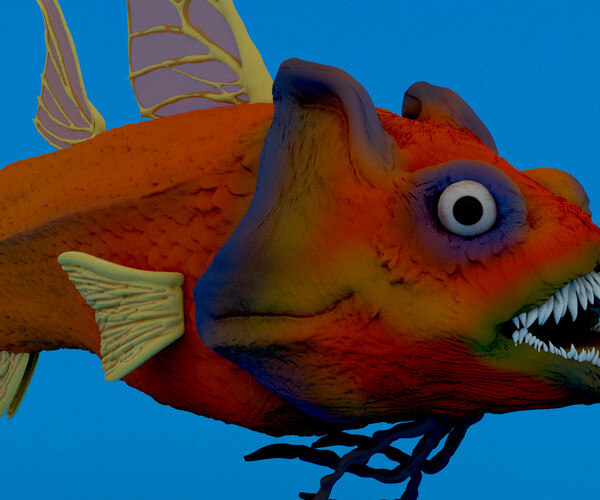 ArtStation - laos Game Monster Fish | Game Assets