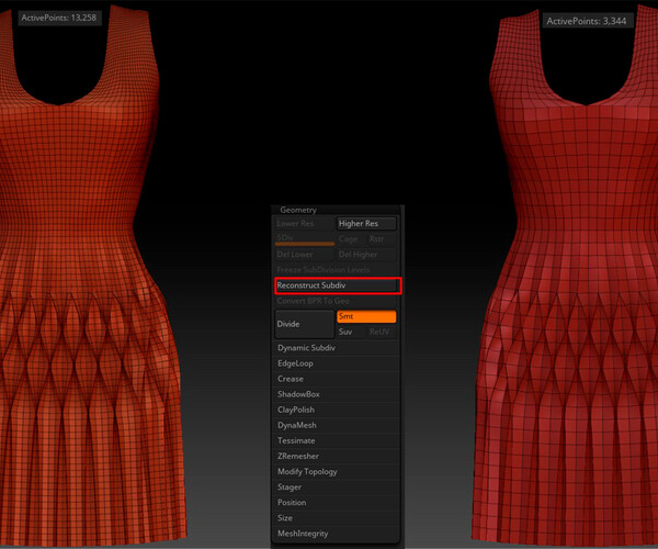 ArtStation - RETOPOLOGY Smocking Frock 1 (smoking dress) | Resources