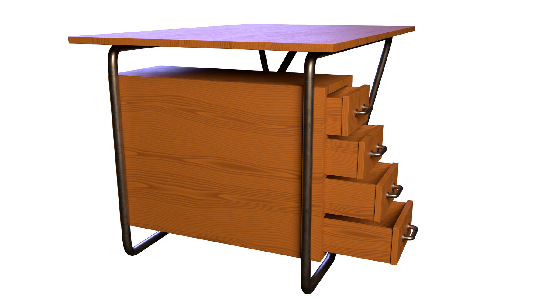 ArtStation - Czech Bauhaus Tubular Writing Desk by Rudolf Vichr 1940s ...