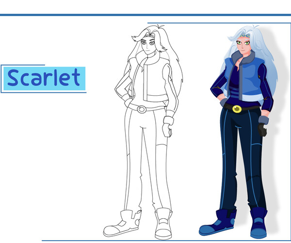 ArtStation - Character Design "moon girl" | Game Assets