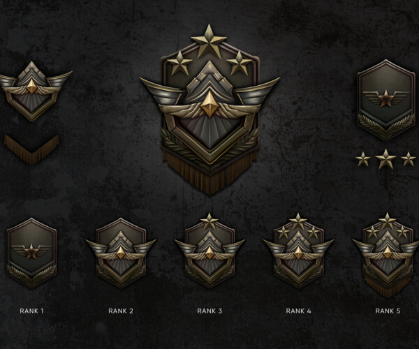ArtStation - Army Rank Insignia | Game Assets