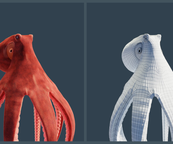 ArtStation - Animated Octopus- Giant Pacific | Game Assets