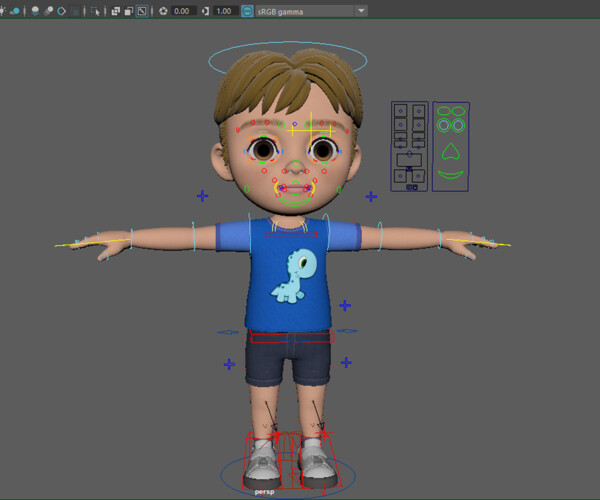 ArtStation - Julian cartoon character rigged | Game Assets