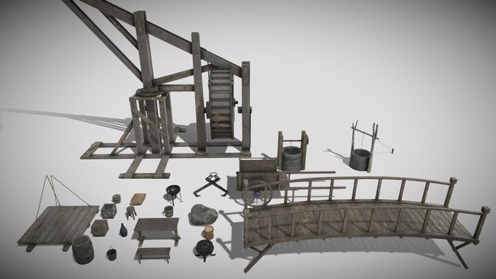 ArtStation - Medieval-Fantasy Props | Game Assets