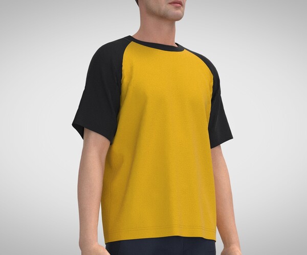 ArtStation - Raglan T-Shirt, Marvelous Designer, Clo + obj, fbx | Resources