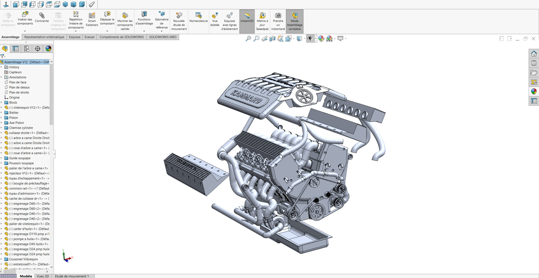 ArtStation - V12 Engine 3D model all parts | Resources