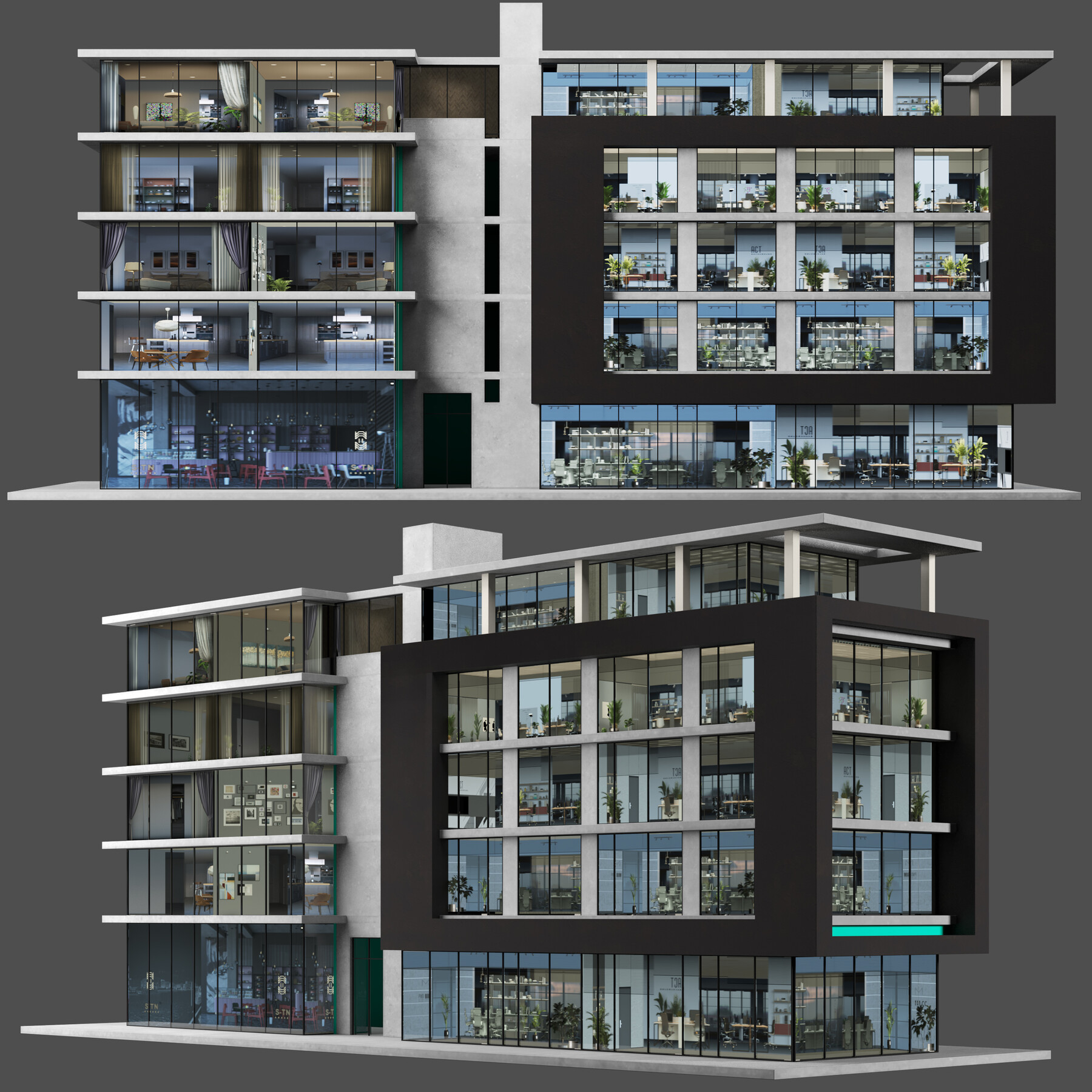 ArtStation - Modern mixuse building | Resources