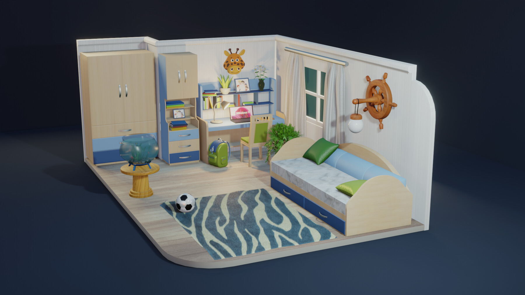 ArtStation - 3D model of a children's room | Resources