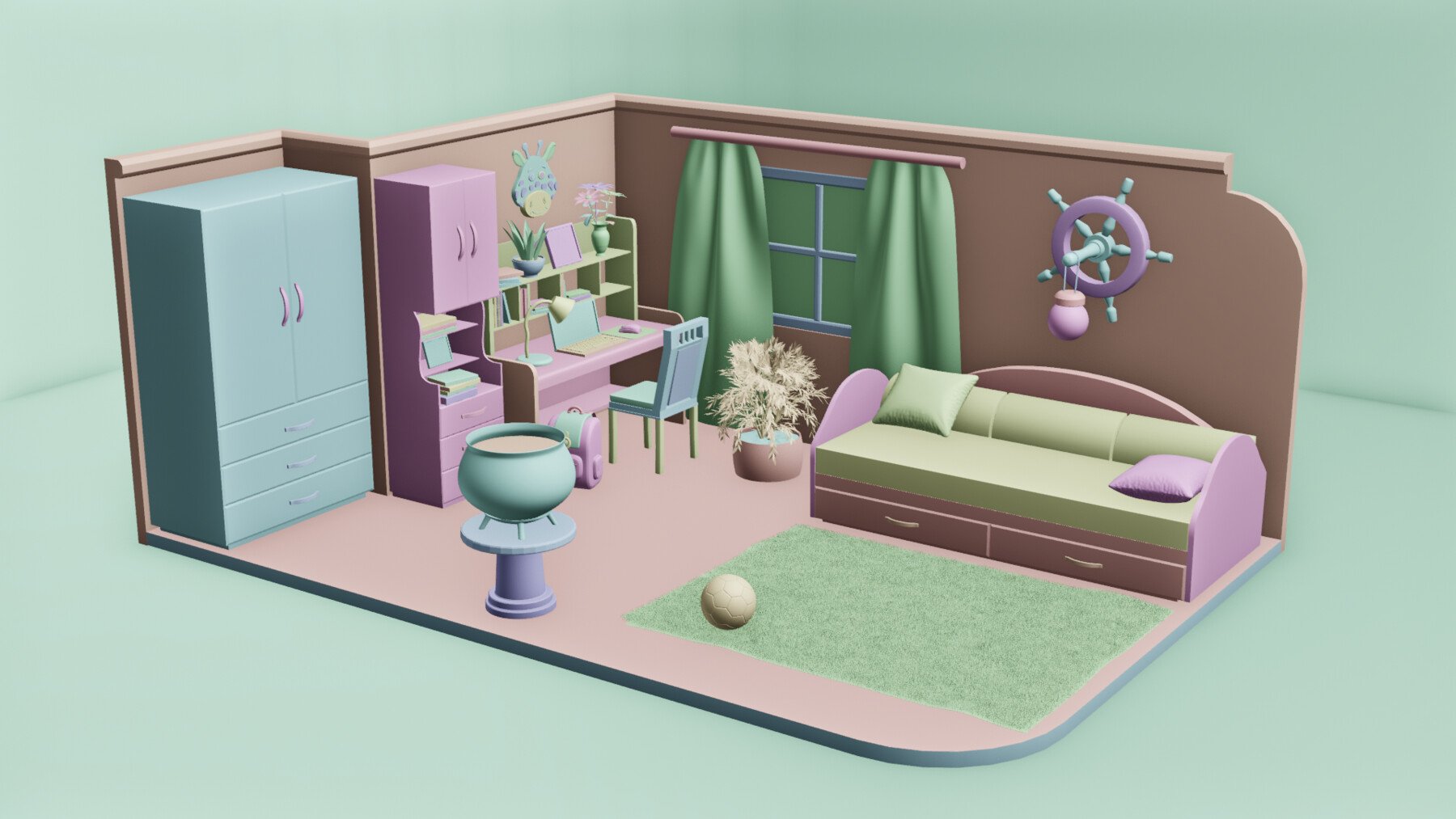 ArtStation - 3D model of a children's room | Resources