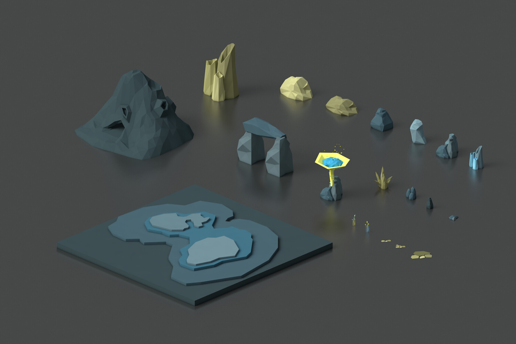 ArtStation - Low Poly Space Alien Worlds 3D Asset Pack | Game Assets