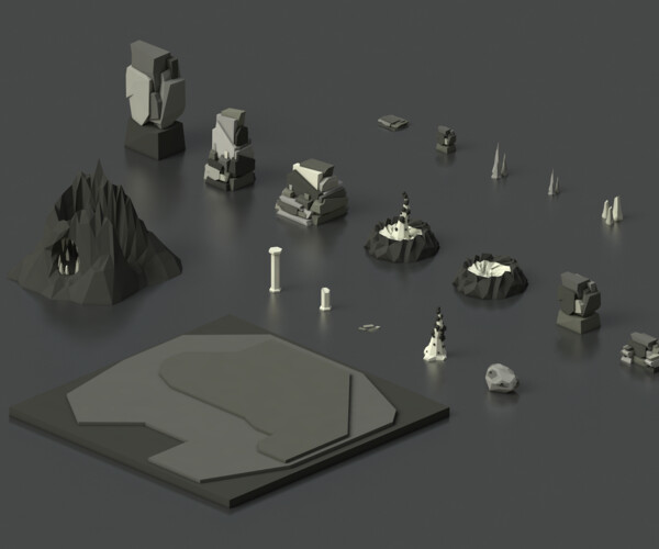 ArtStation - Low Poly Space Alien Worlds 3D Asset Pack | Game Assets