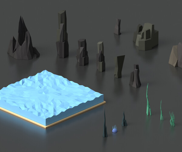 ArtStation - Low Poly Space Alien Worlds 3D Asset Pack | Game Assets