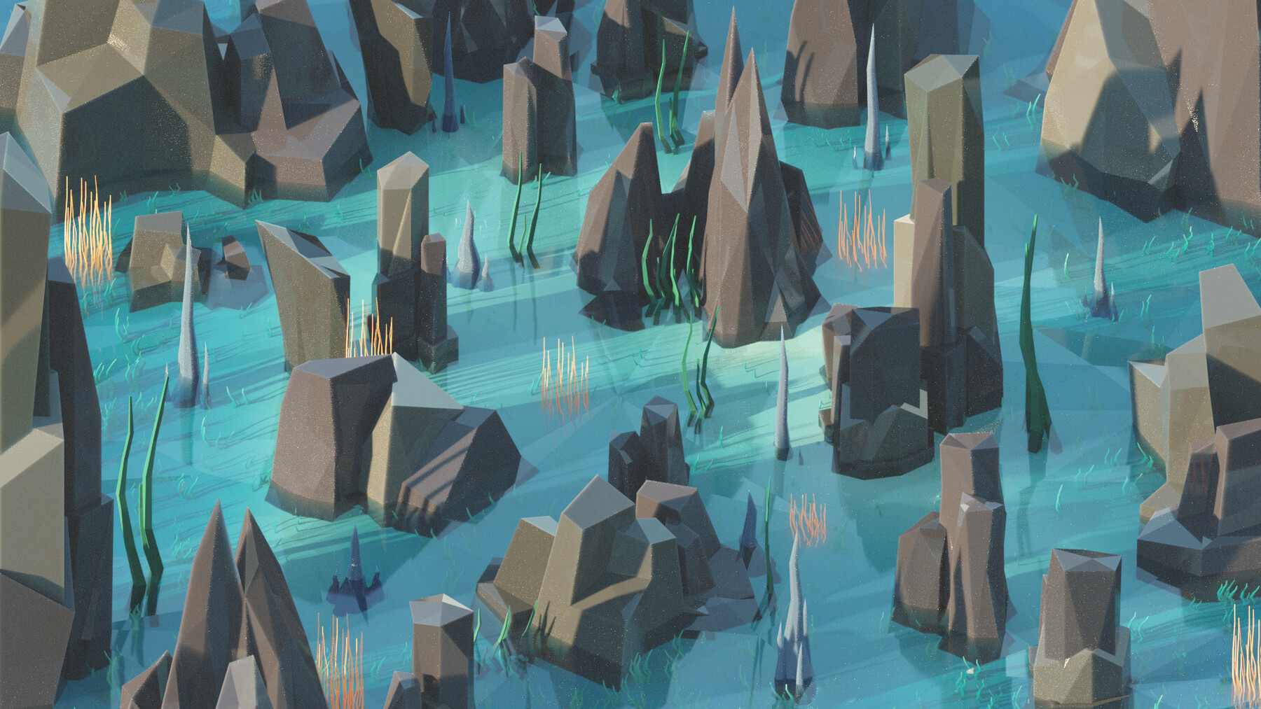 ArtStation - Low Poly Space Alien Worlds 3D Asset Pack | Game Assets