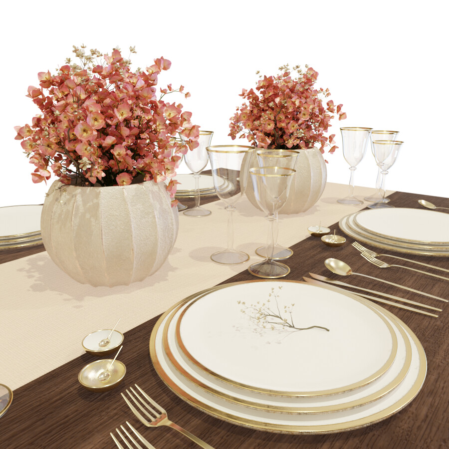 ArtStation - Table Setting Decoration | Resources