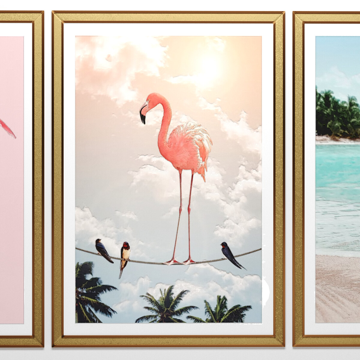 ArtStation - Art Frames 151- Flamingos | Resources