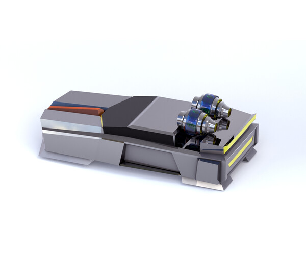 ArtStation - 3D model of Scifi jet car | Resources