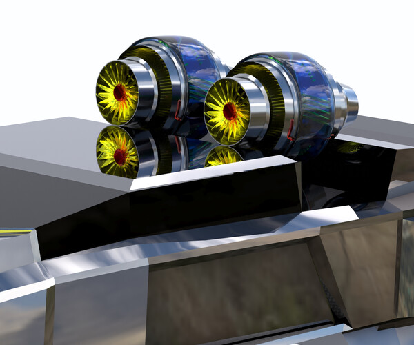 ArtStation - 3D model of Scifi jet car | Resources