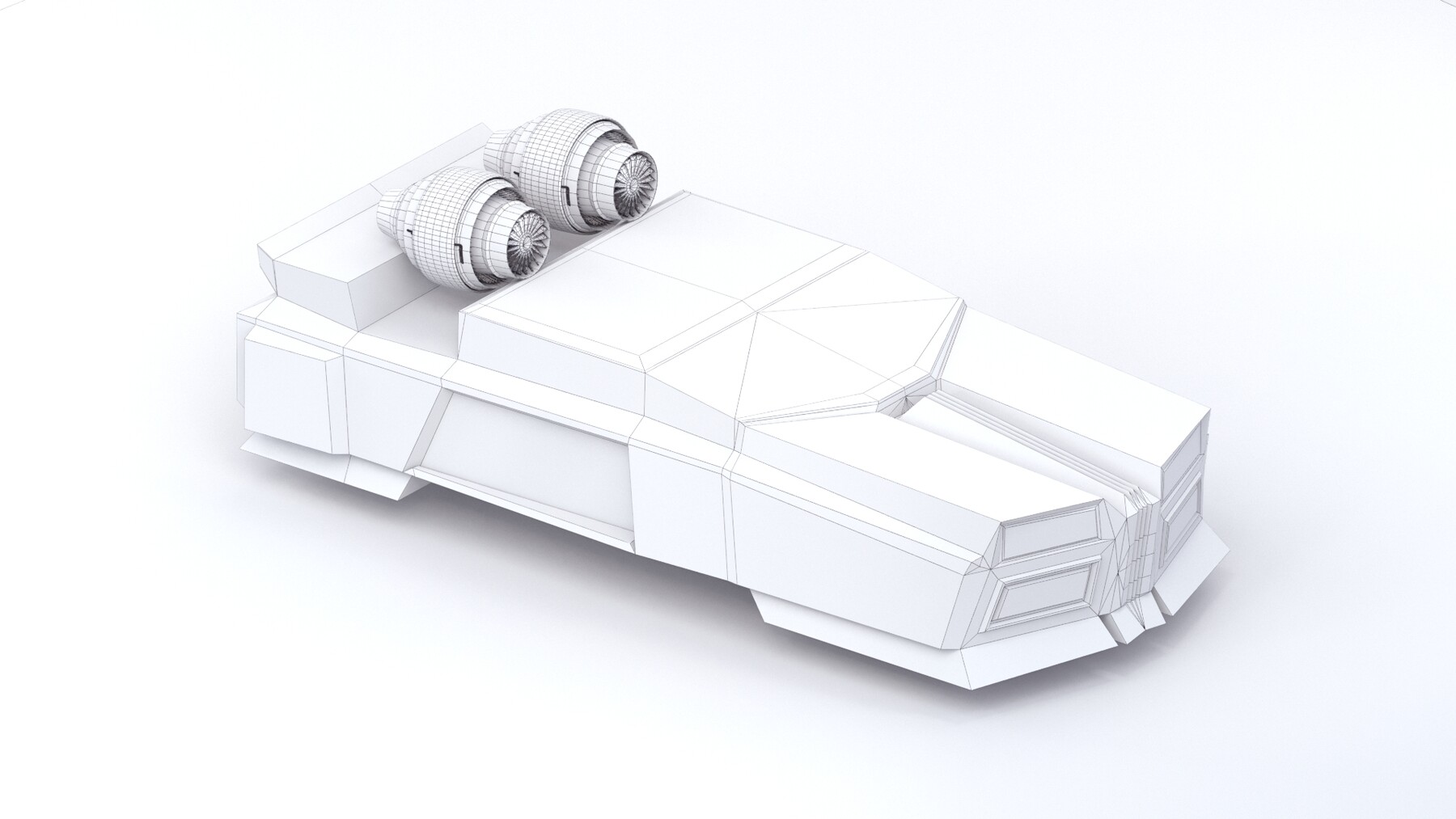ArtStation - 3D model of Scifi jet car | Resources