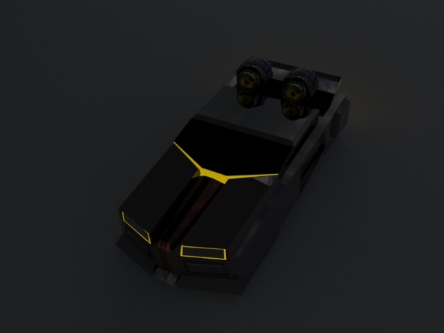 ArtStation - 3D model of Scifi jet car | Resources