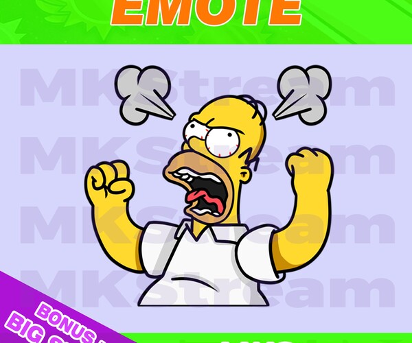 ArtStation - Twitch emotes the simpsons homer rage | Artworks