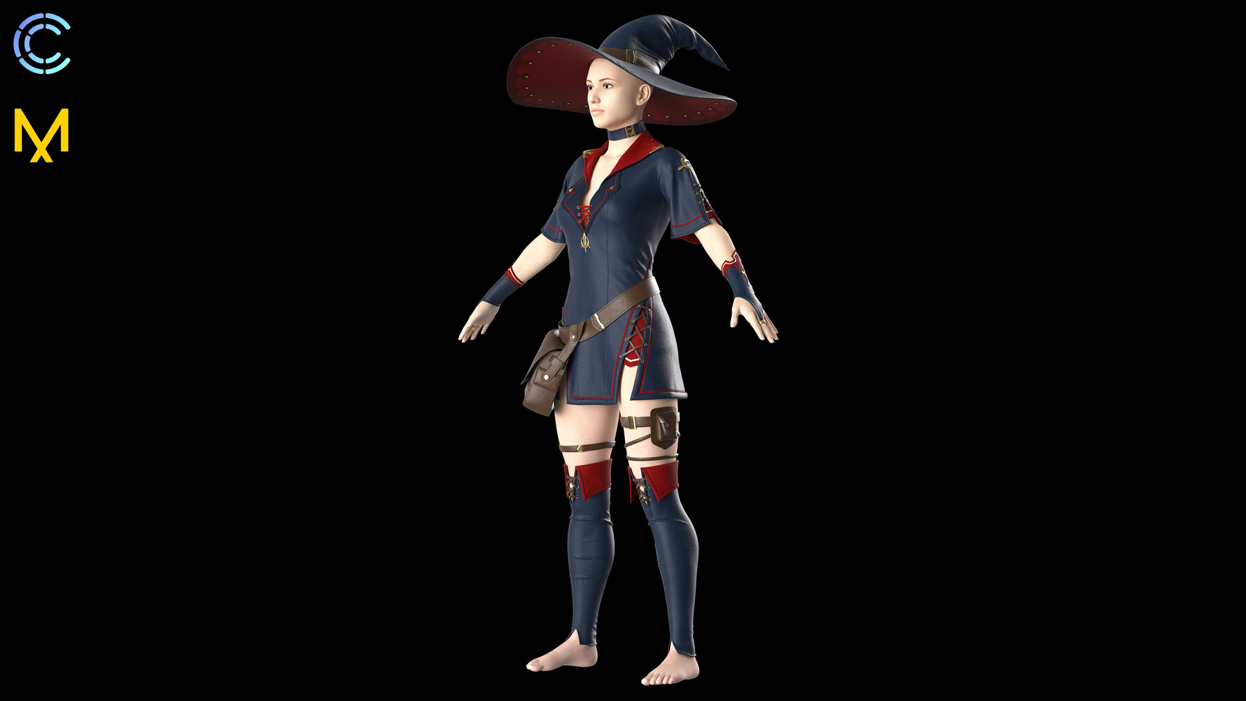 ArtStation - LUNAR WITCH. Marvelous Designer, Clo 3D project | Game Assets