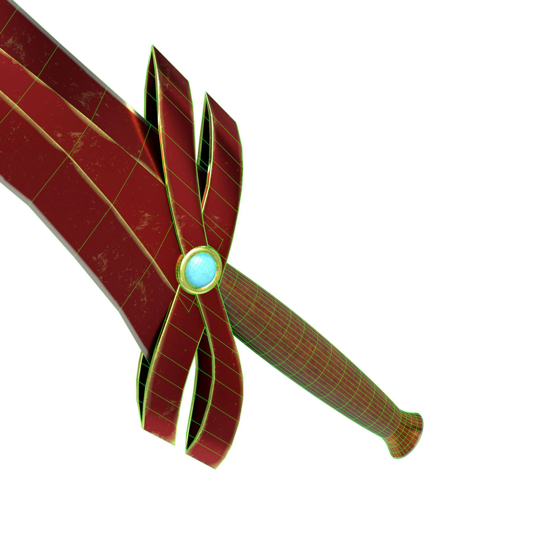 ArtStation - Short bloody blade Low-poly 3D model | Resources