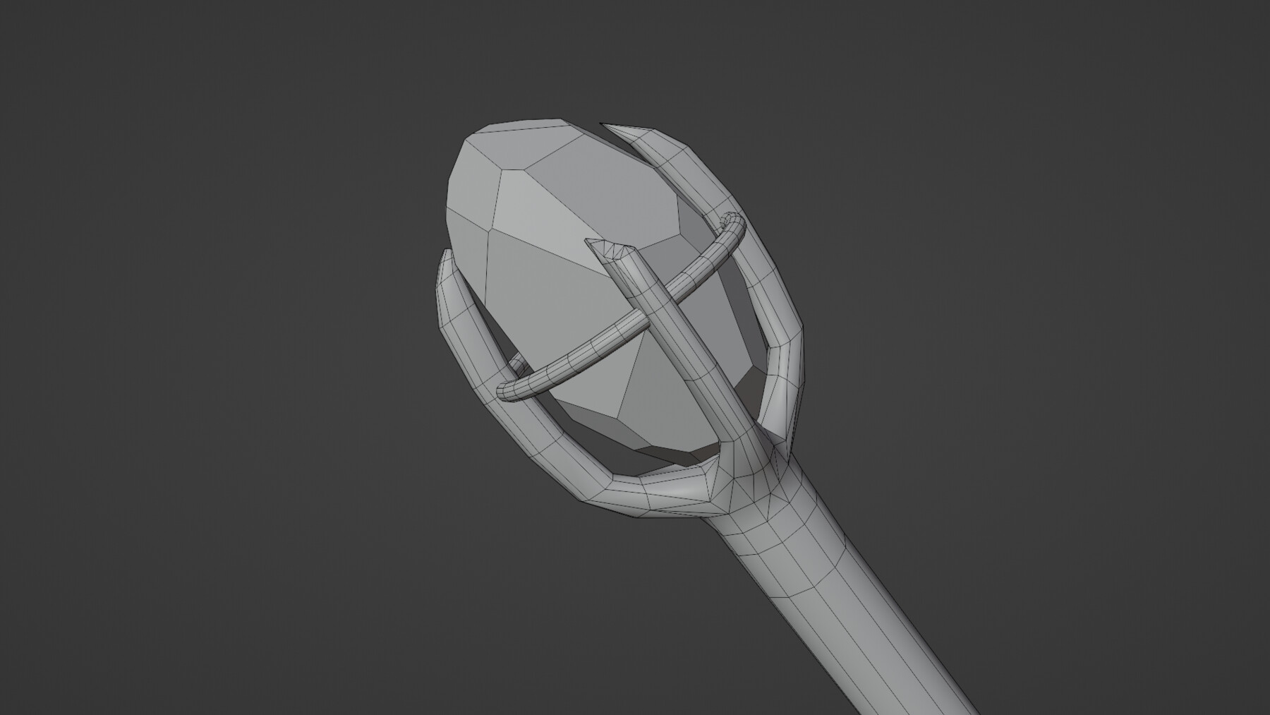 ArtStation - Old wooden staff, Low-poly, 3D model | Resources