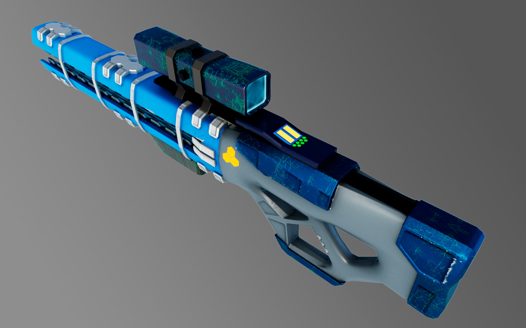 ArtStation - Gauss magnetic gun, Low-poly, 3D model | Resources