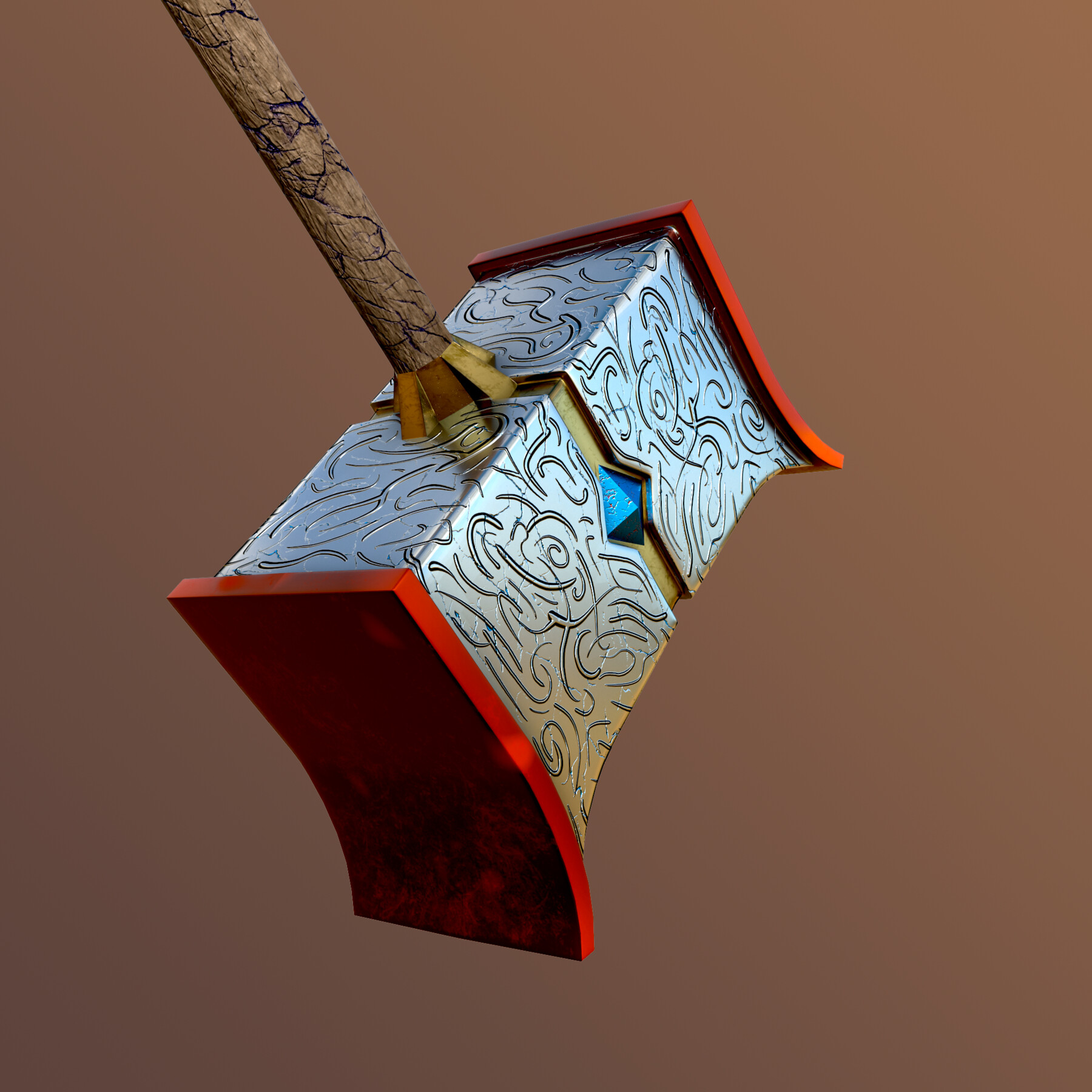 ArtStation - Two-Handed Hammer, Low-poly, 3D model | Resources
