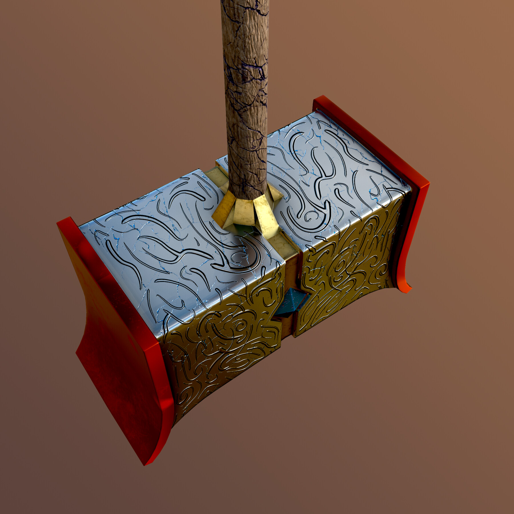 ArtStation - Two-Handed Hammer, Low-poly, 3D model | Resources